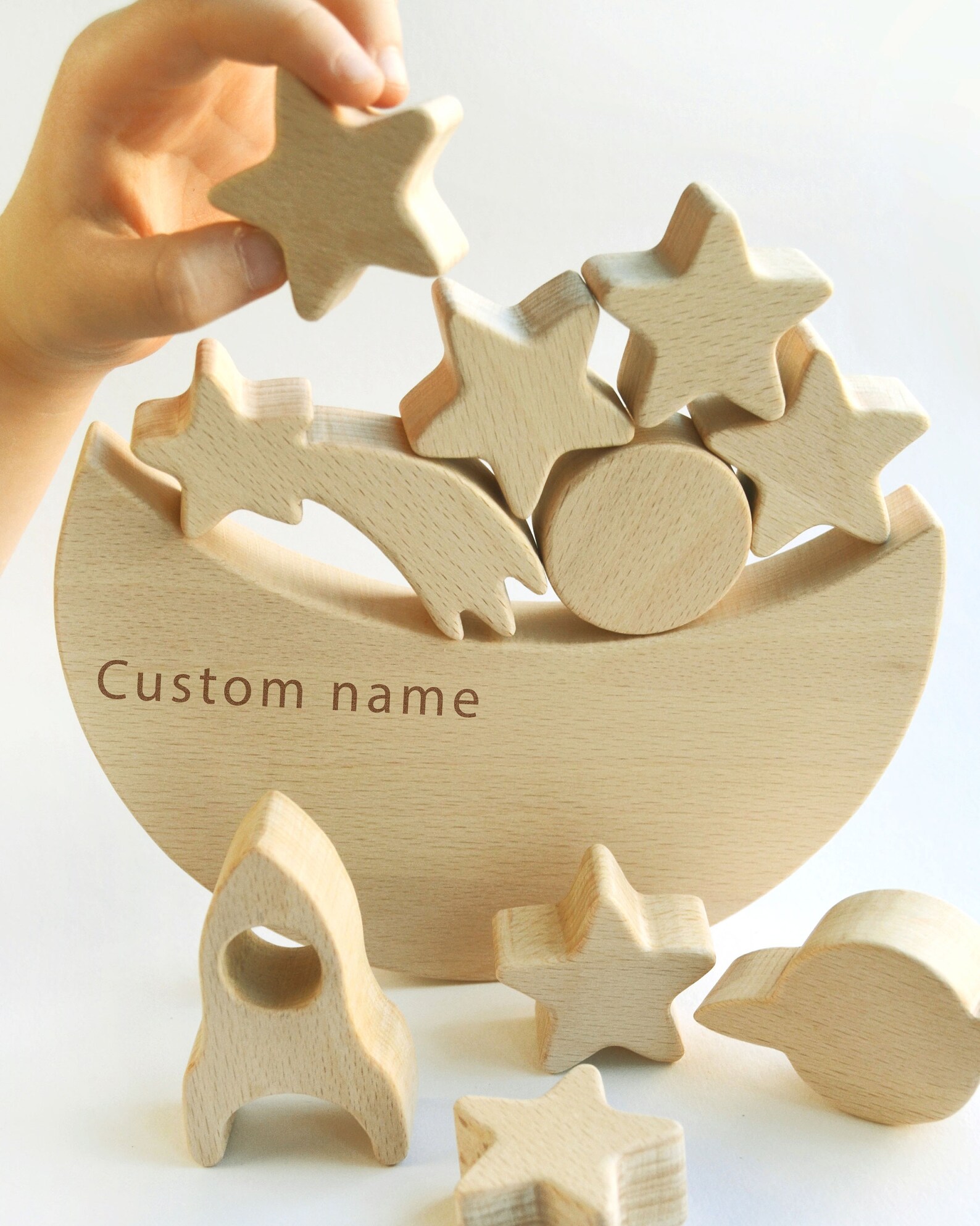 Personalized Space Themed Balance Toy Wooden Game for Children - Etsy