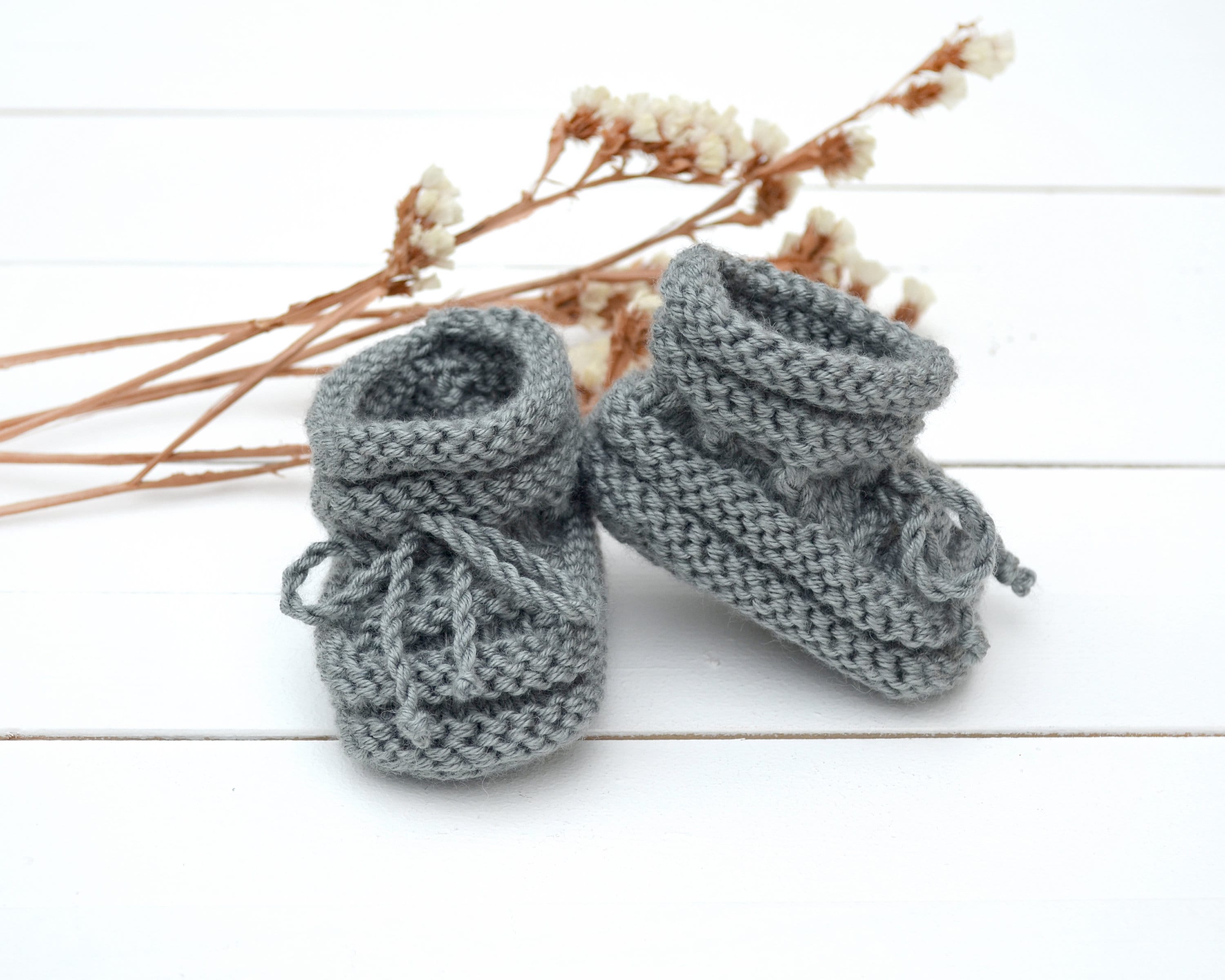 Knitted baby booties . Gender neutral new parents gift from | Etsy