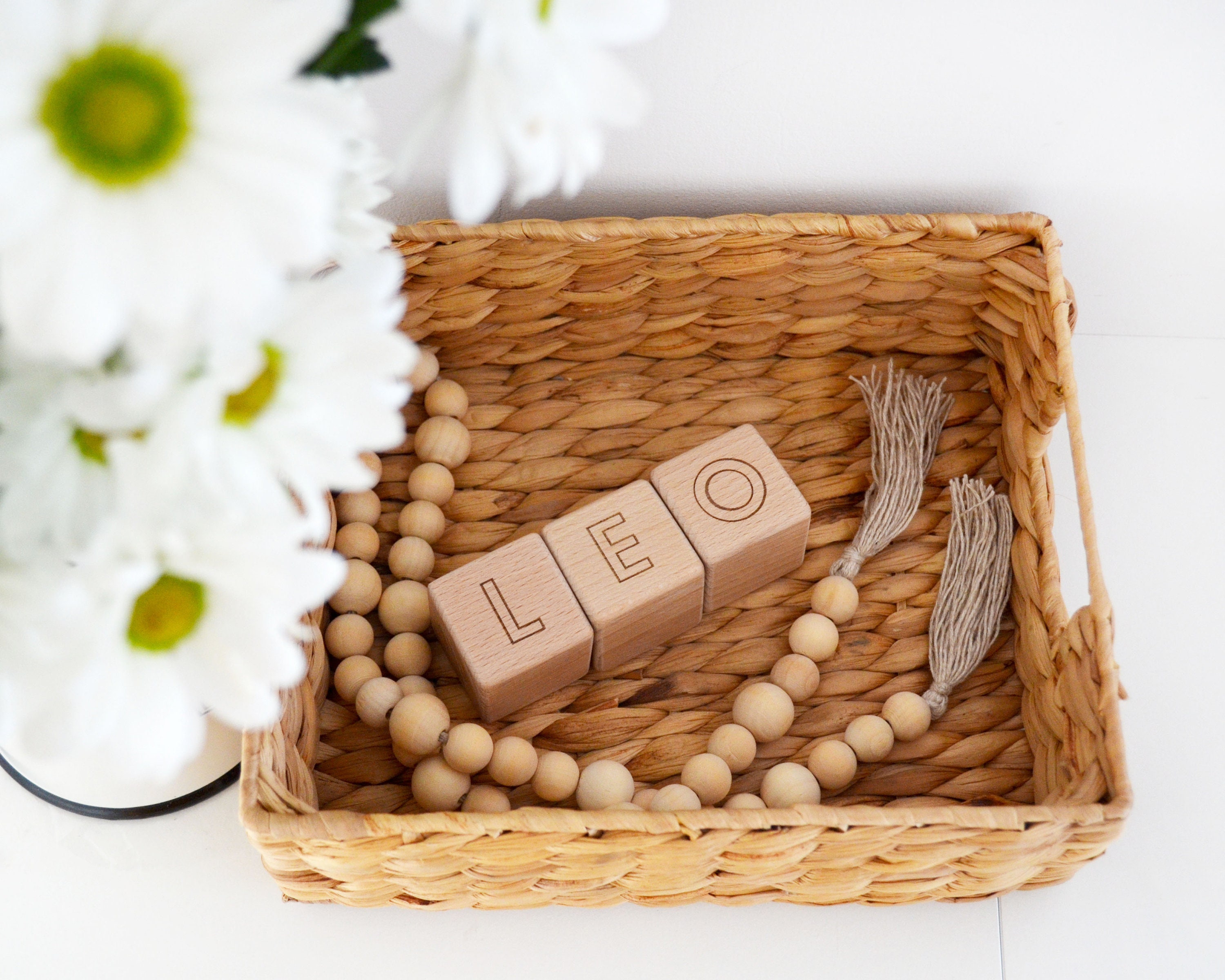 Baby wood name blocks for nursery . Personalized shelf decor . | Etsy