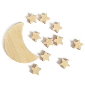 Personalized Moon and Stars Wooden Toy for Children Wooden Toddler Toy ...