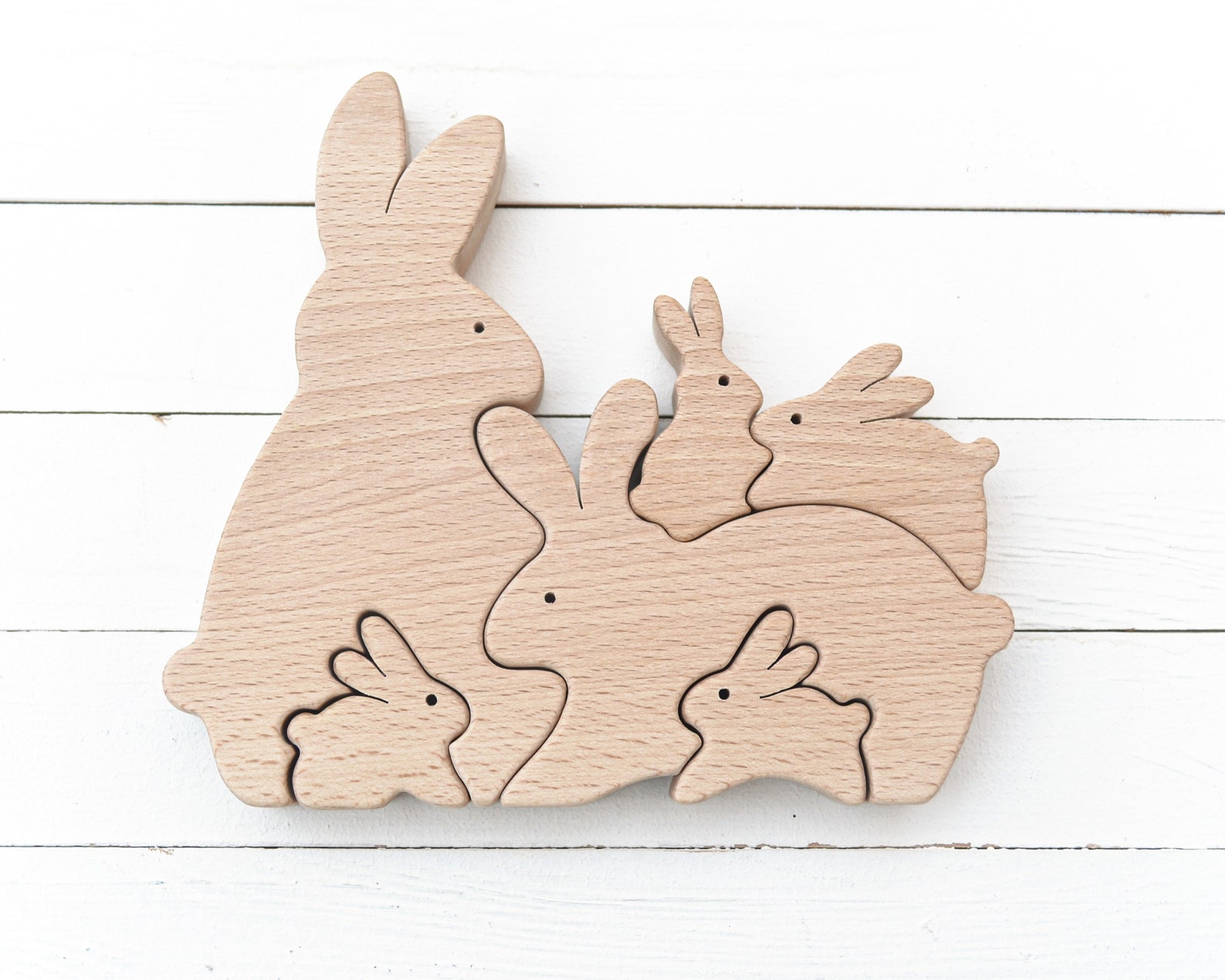Wooden Bunny Puzzle Personalized Gifts for Mom. Easter Decor - Etsy