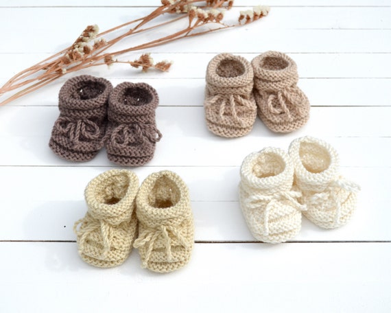 Knitted Baby Booties . Gender Neutral New Parents Gift From | Etsy