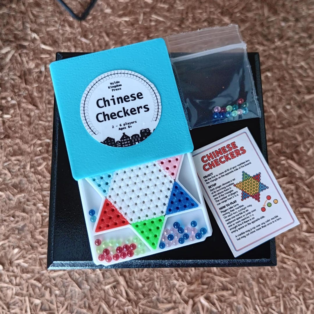 Chinese Checkers Game. Realistic Handmade Dollhouse Miniature. 1:12 ...