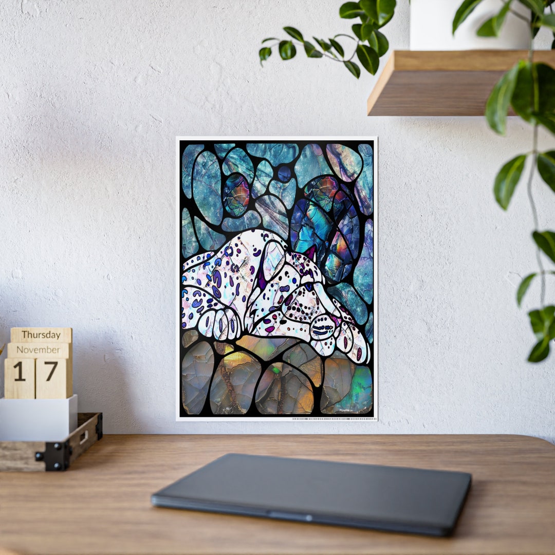 Snow Leopard Poster, Snow Leopard Art, Nature Art, Snow Leopard Decor ...