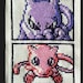 Mew and Mewtwo Pokemon Cross Stitch Pattern - Etsy UK