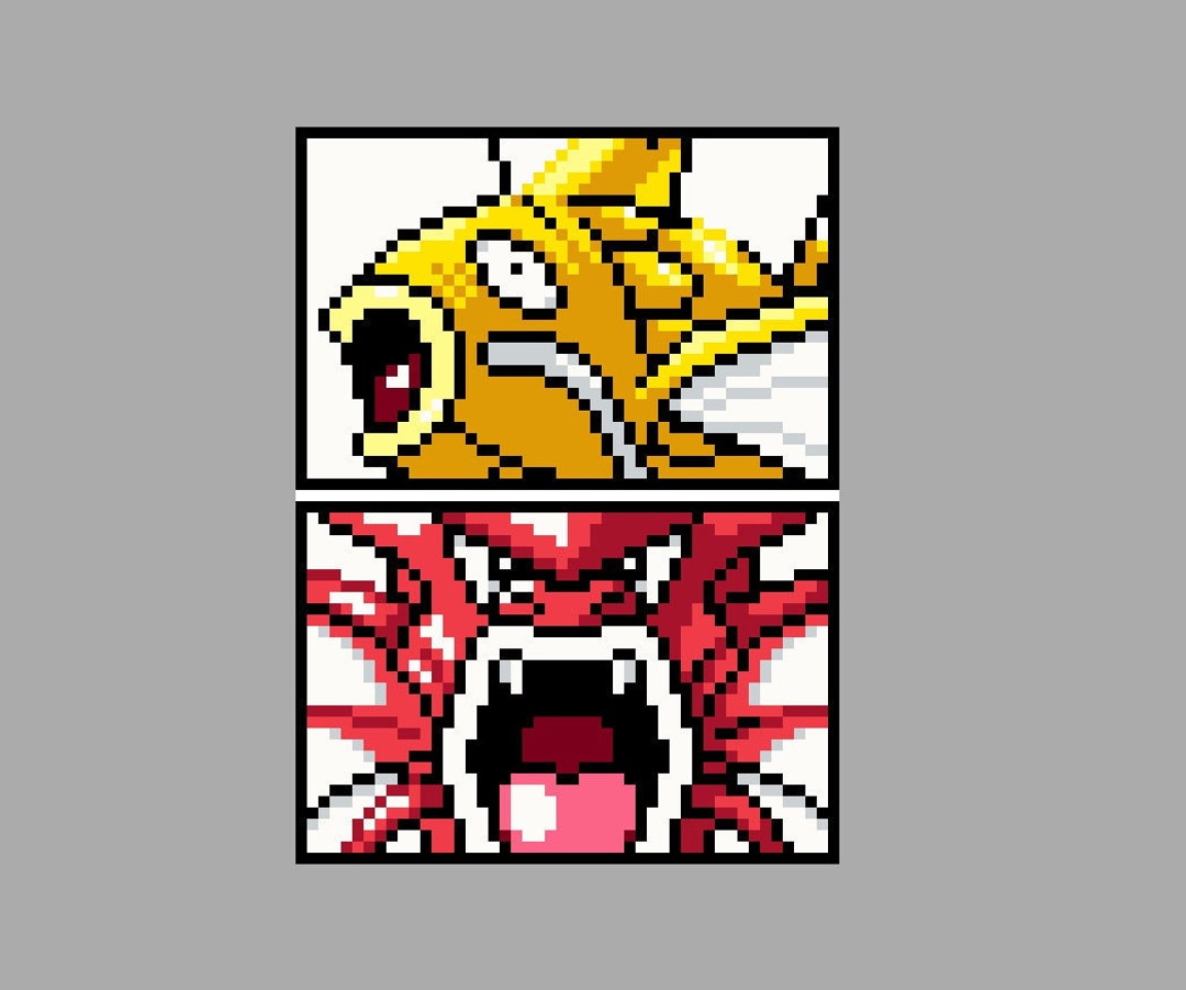 Shiny! Magikarp & Gyarados Pokemon Evolution Cross Stitch Pattern - Etsy