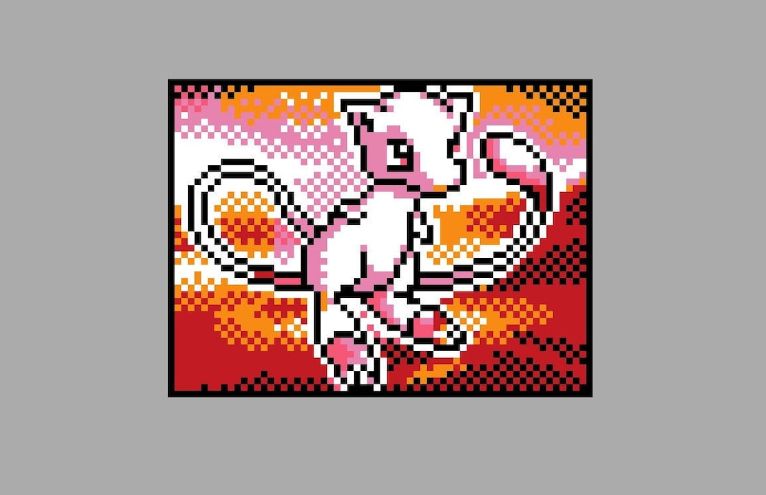 Mew (gameboy Exclusive Variation) Pokemon TCG Cross Stitch Pattern - Etsy