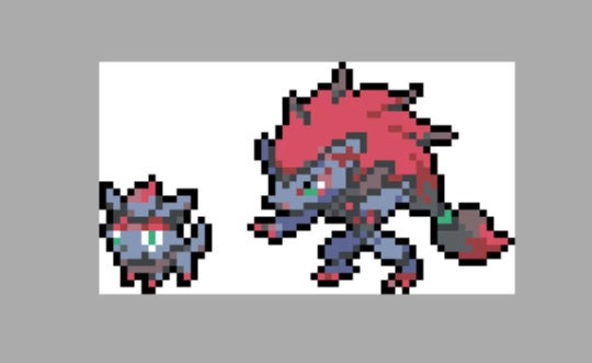 Zoroark Sprite Grid