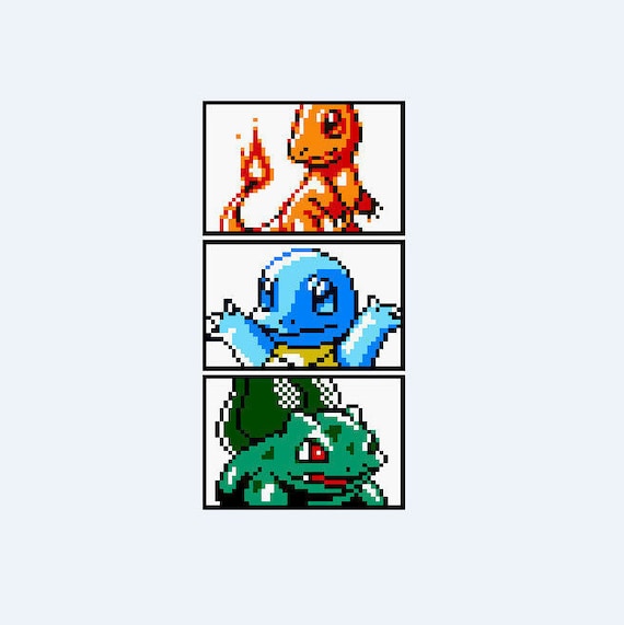 Pokemon Kanto Starters Sprites