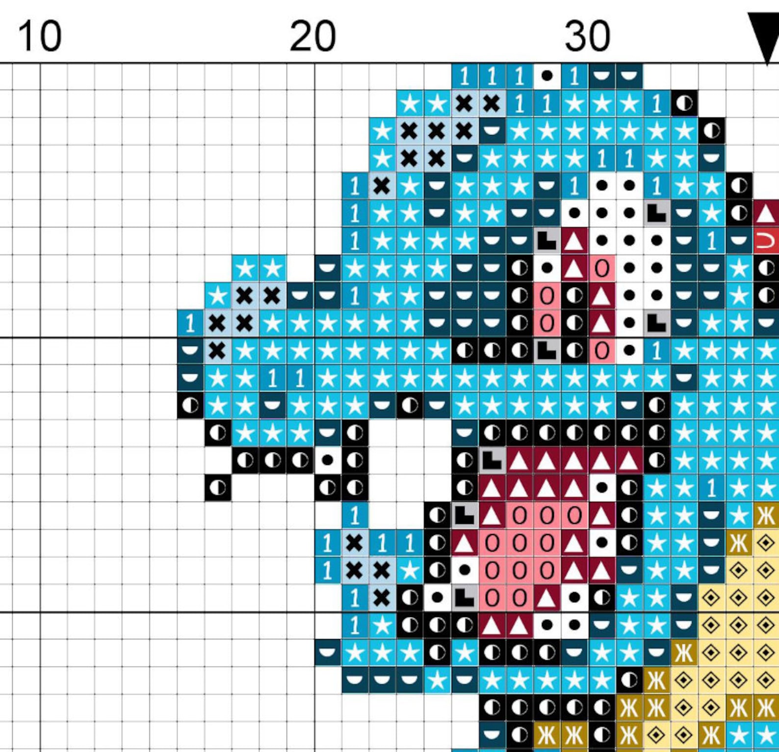 Totodile Croconaw Feraligatr Evolution Sprites Cross Stitch - Etsy