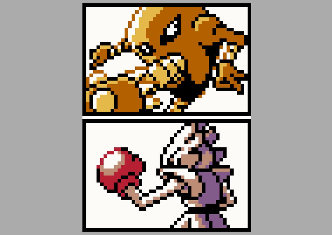 Hitmonlee & Hitmonchan Easy Pokemon Cross Stitch Pattern - Etsy