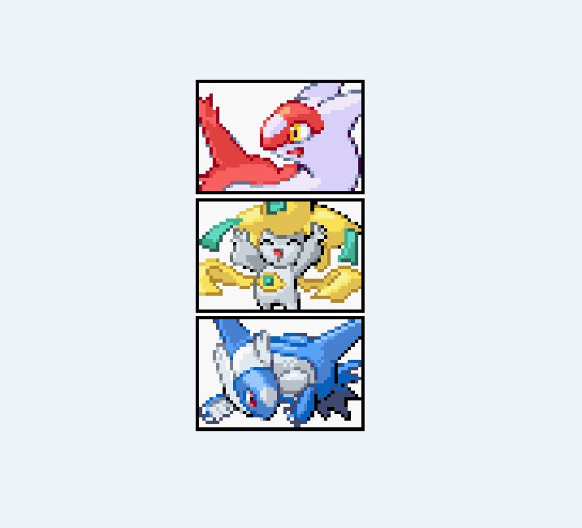 Latias Jirachi Latios Legendary Pokemon Cross Stitch Pattern | Etsy