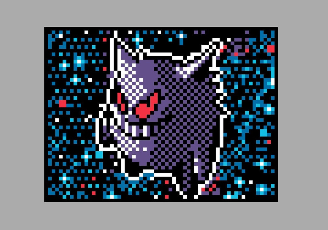 Gengar Pokemon TCG Cross Stitch Pattern - Etsy