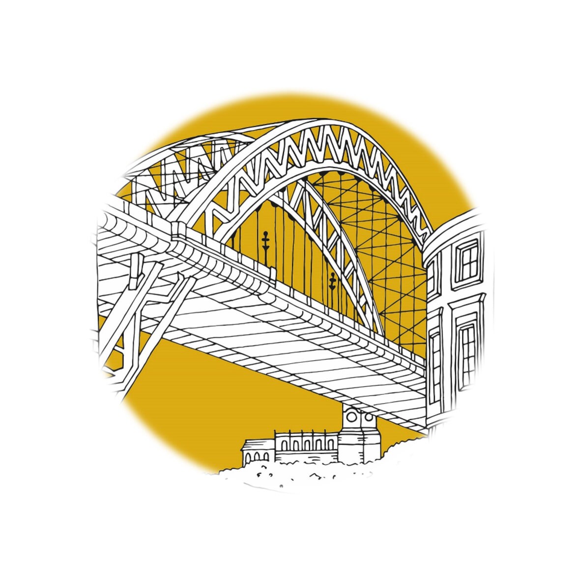 Newcastle Tyne Bridge Print Tyne Bridge Illustration - Etsy UK