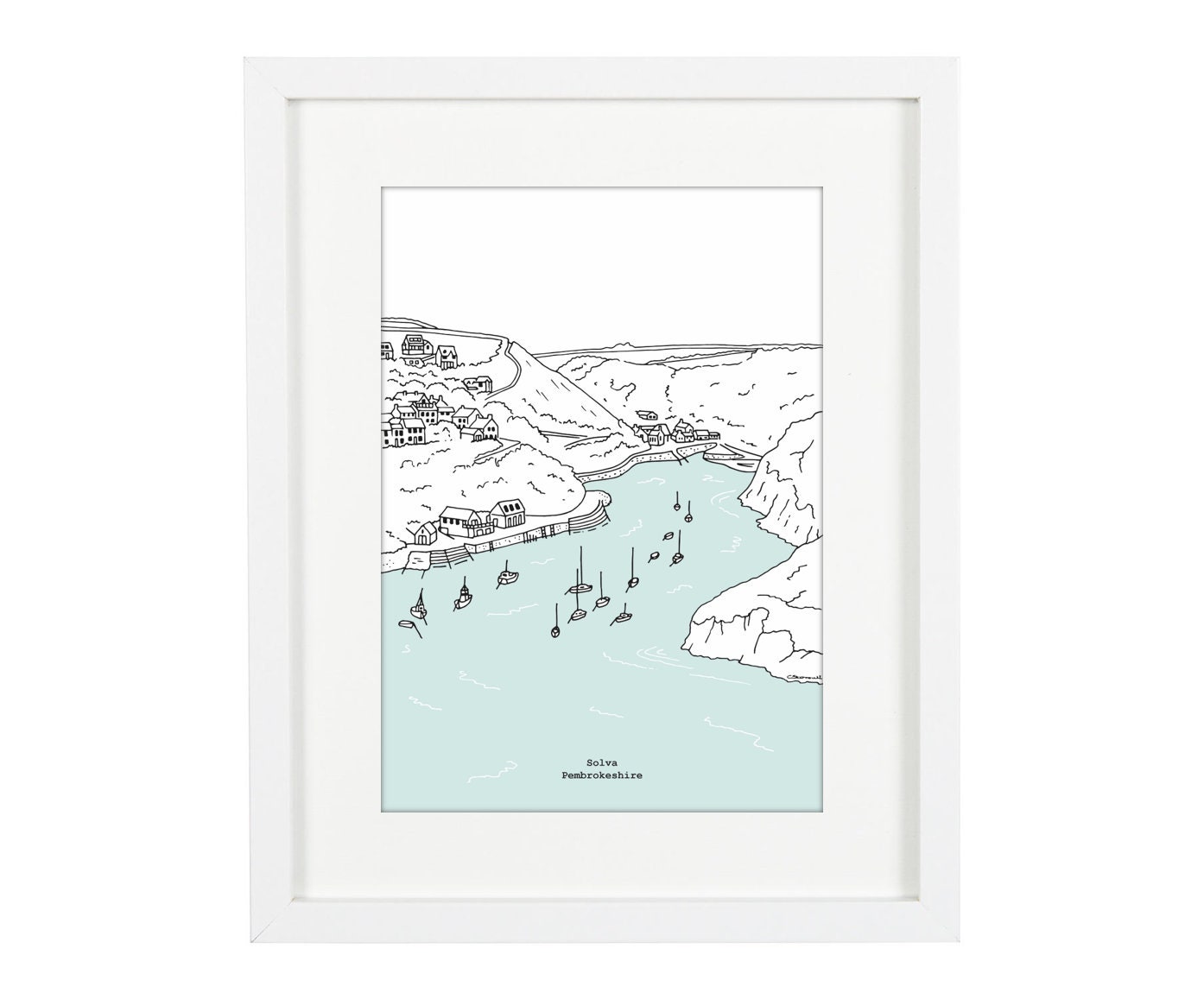 Solva Harbour Print Solva Harbour Illustration - Etsy UK