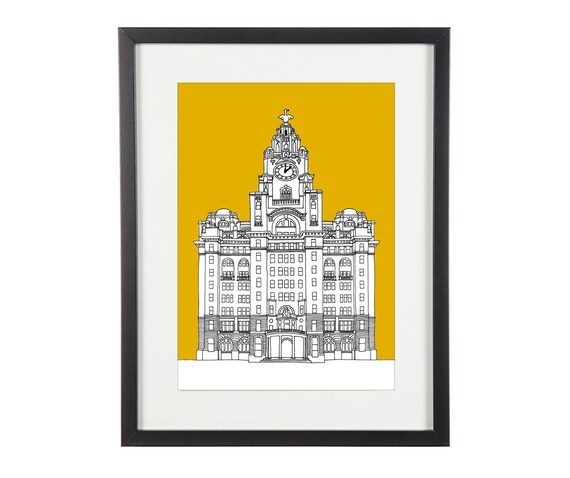 Liver Building Print Liverpool Print Liverpool Prints | Etsy