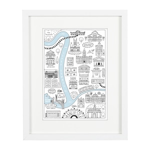 Manchester Illustrated City Map Hand Drawn Manchester Map Manchester ...