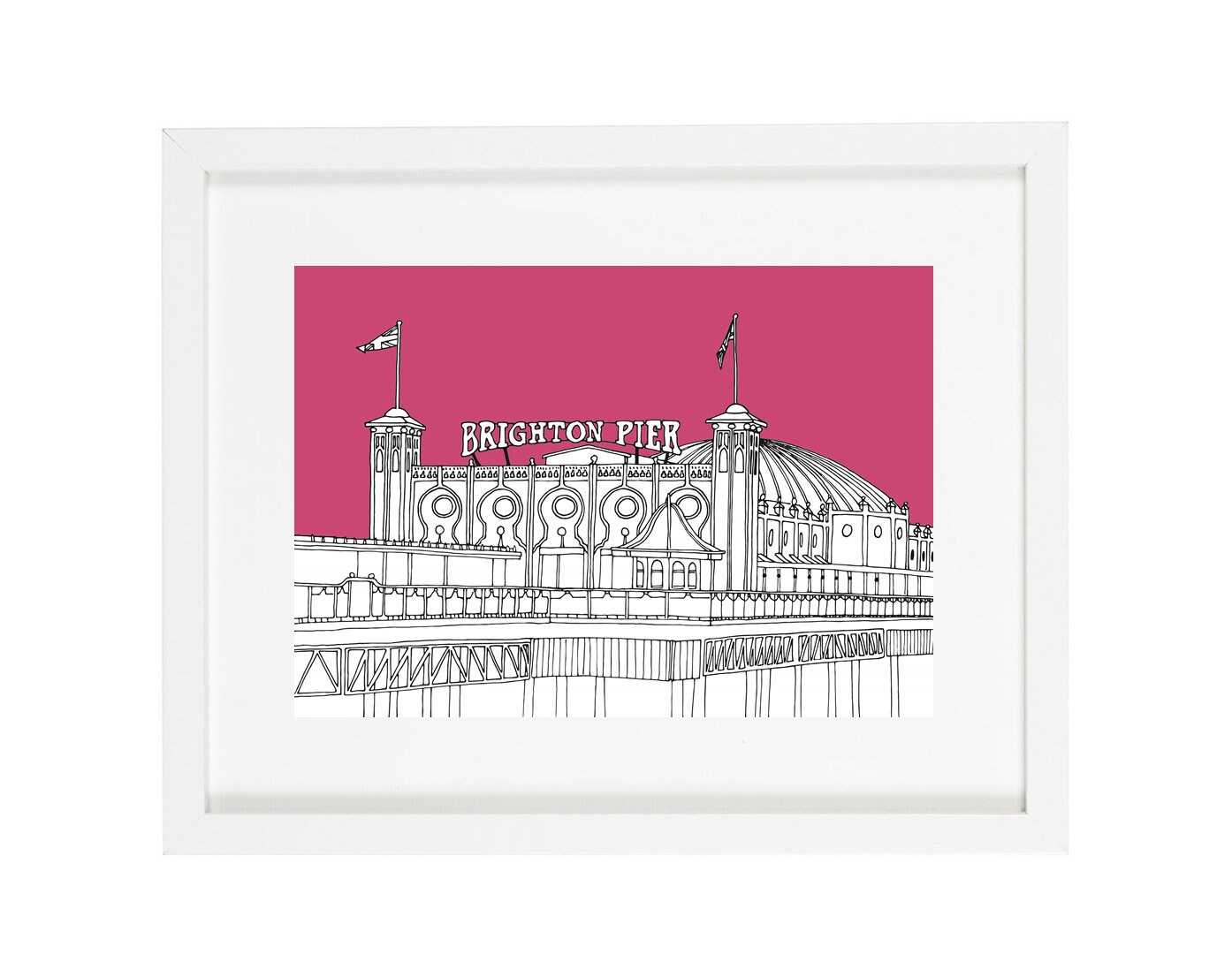 Brighton Pier Brighton Print Brighton Illustration | Etsy
