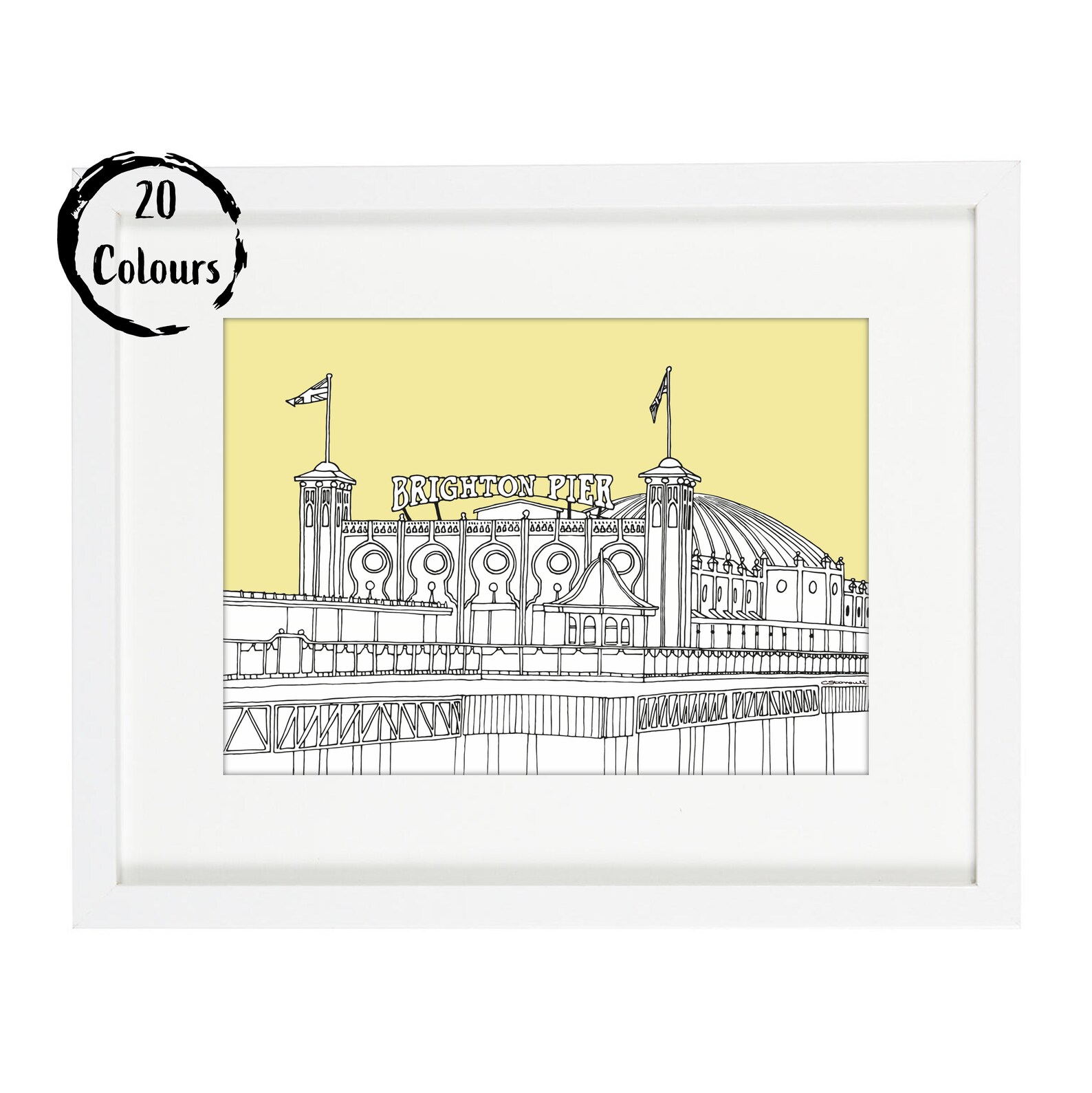 Brighton Pier Brighton Print Brighton Illustration Coastal Prints ...