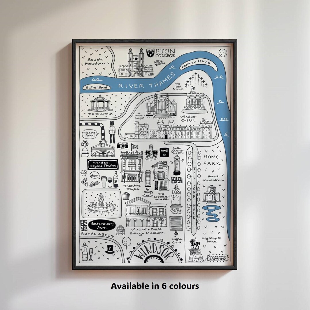 Windsor City Map | Windsor Print | Windsor Travel Gift - Etsy UK