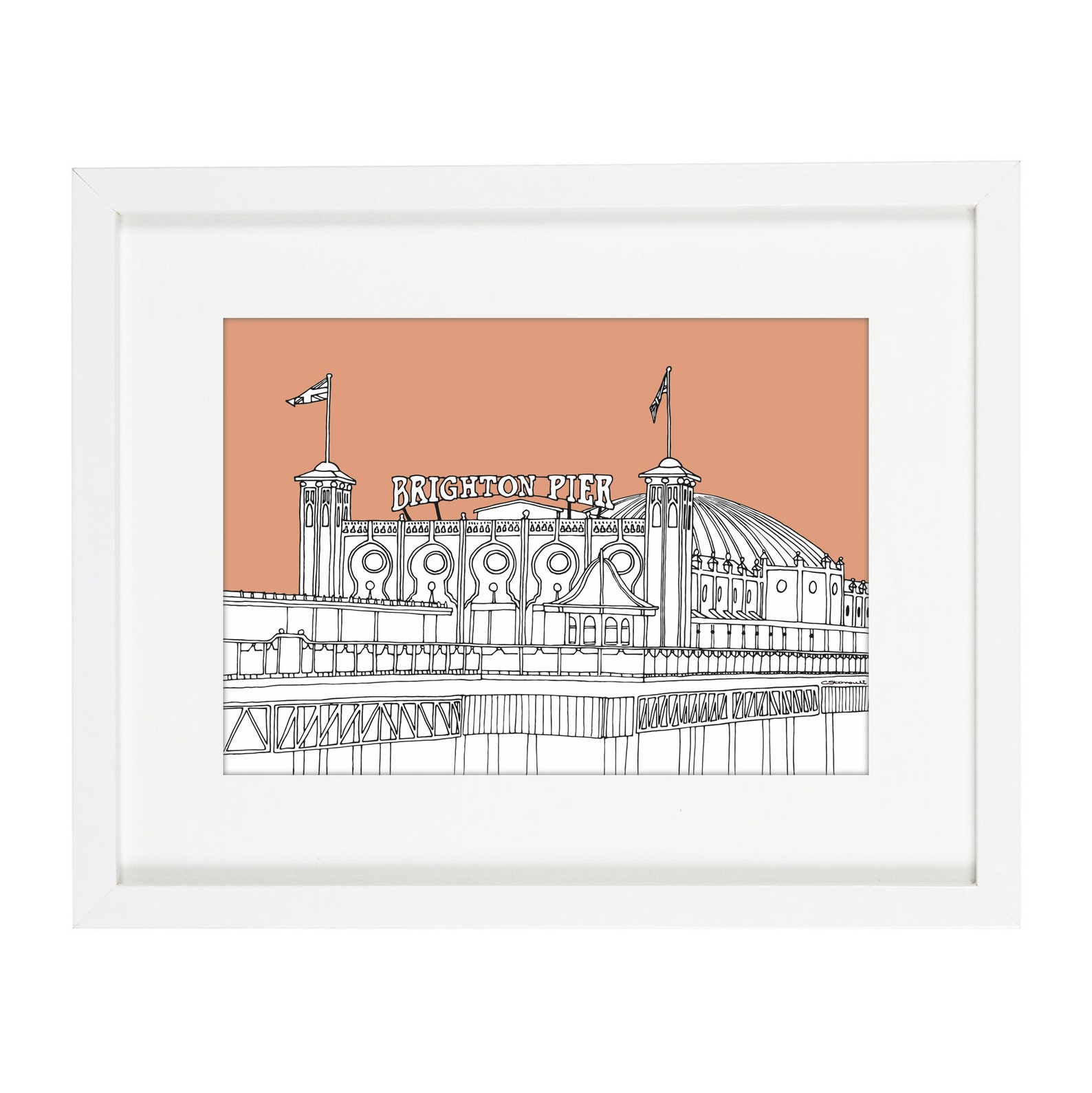 Brighton Pier Brighton Print Brighton Illustration Coastal Prints ...