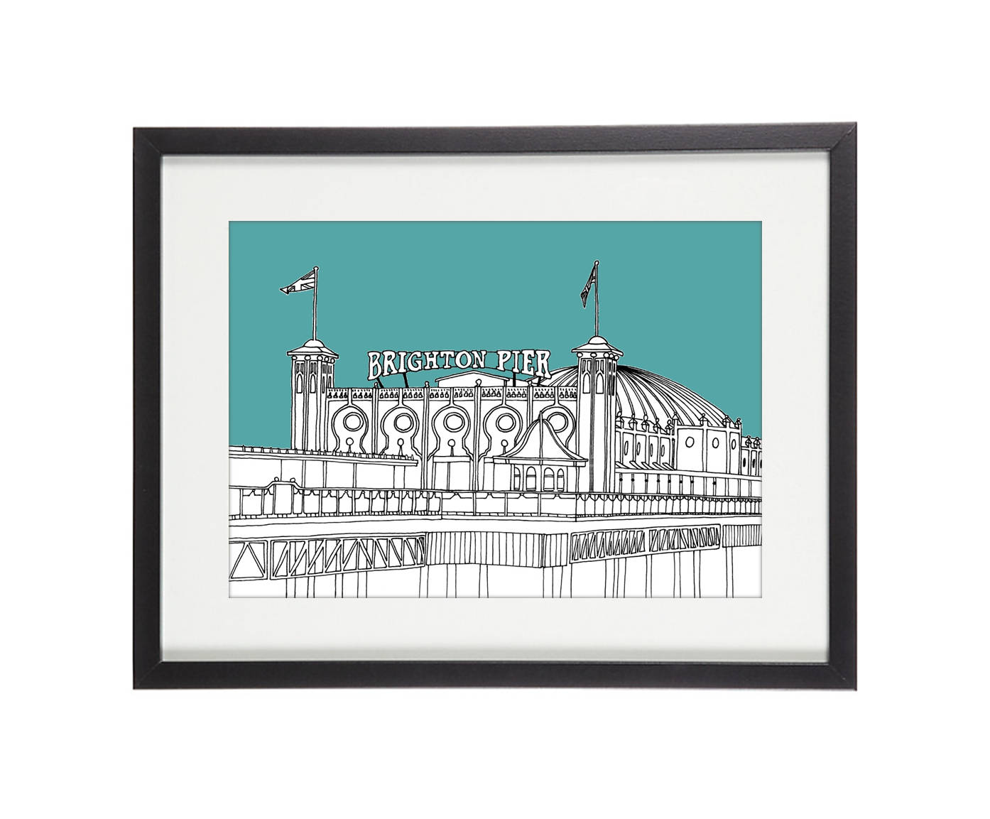 Brighton Pier Brighton Print Brighton Illustration | Etsy