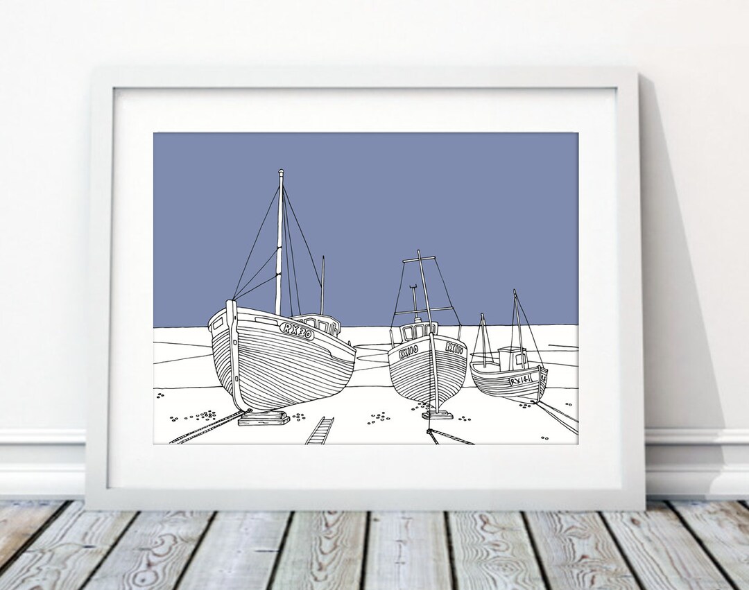Fishing Boat Print Coastal Prints Nautical Prints Bathroom Prints ...