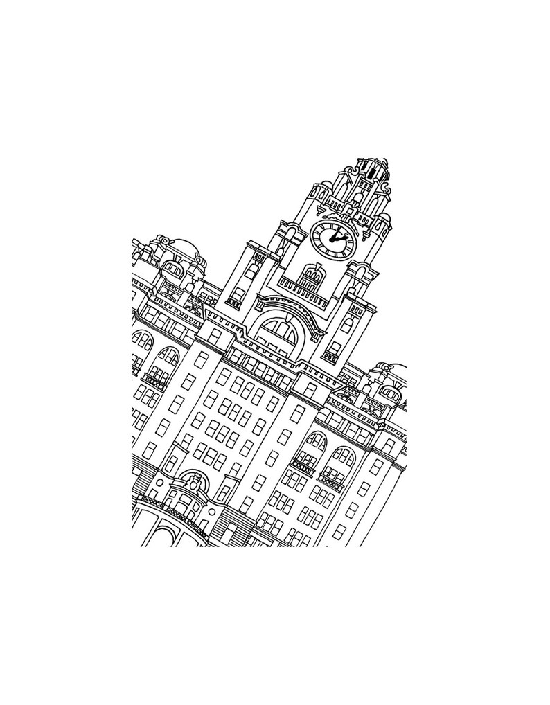 Liver Building Print Liverpool Print Liverpool Prints | Etsy