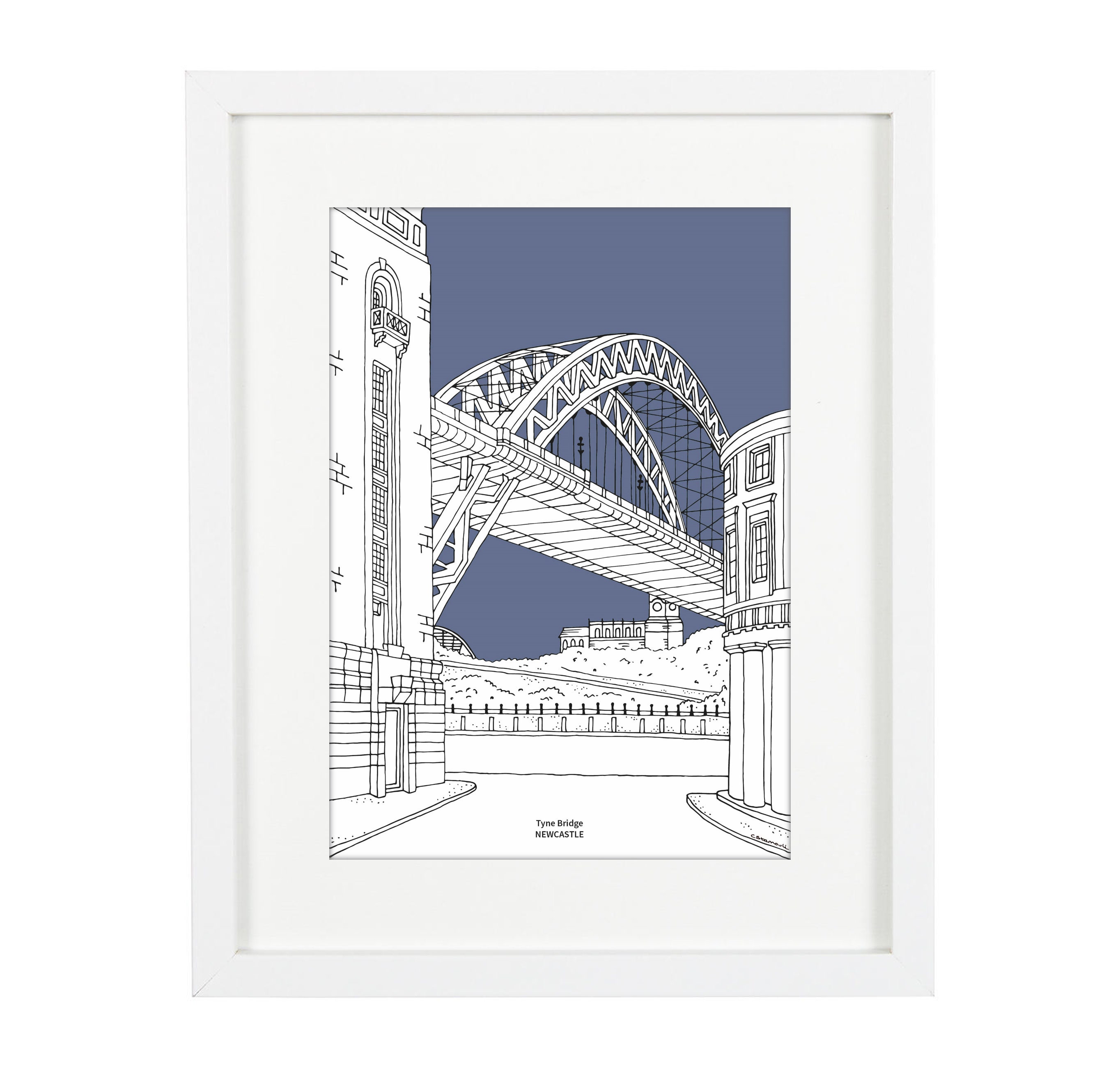 Newcastle Tyne Bridge Print Tyne Bridge Illustration - Etsy UK