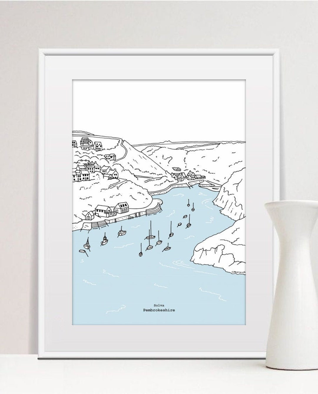Solva Harbour Print Solva Harbour Illustration - Etsy UK
