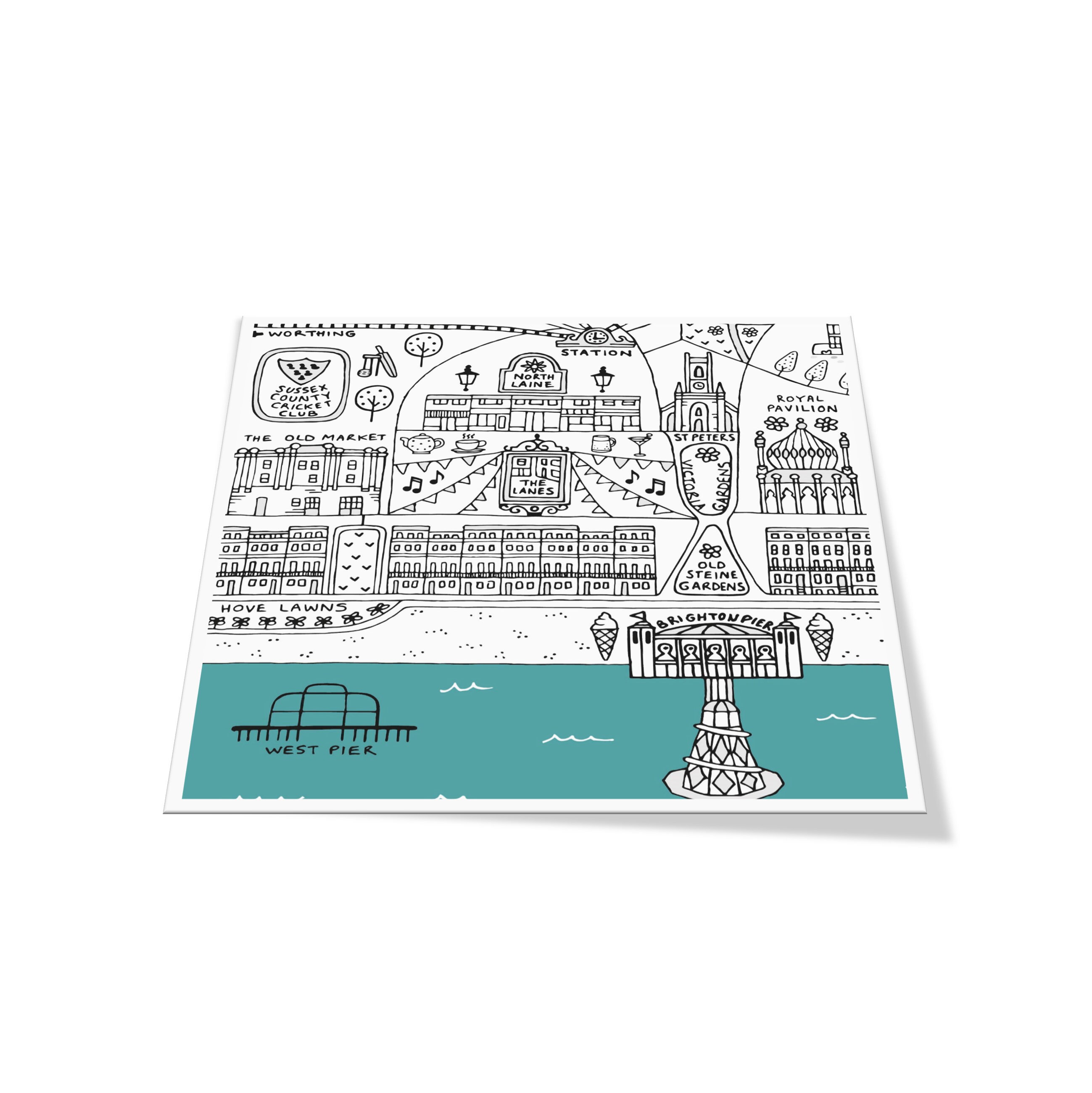 Brighton City Map Hand Drawn Brighton Map Brighton Print - Etsy UK