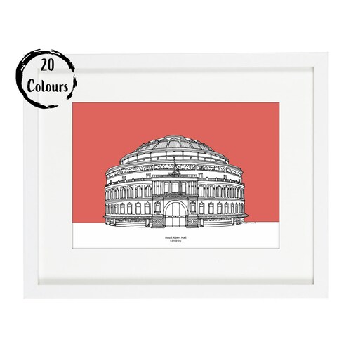 A4 Royal Albert Hall Architectural Blueprint Poster Concert - Etsy