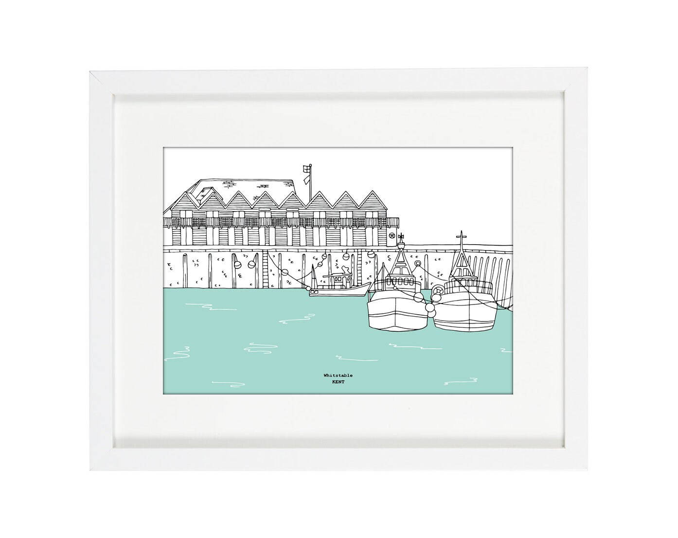 Whitstable Harbour Print Kent Print Coastal Prints - Etsy UK