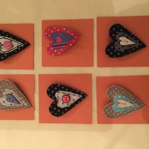 Heart Shaped Handmade Brooch/ Pin - Etsy