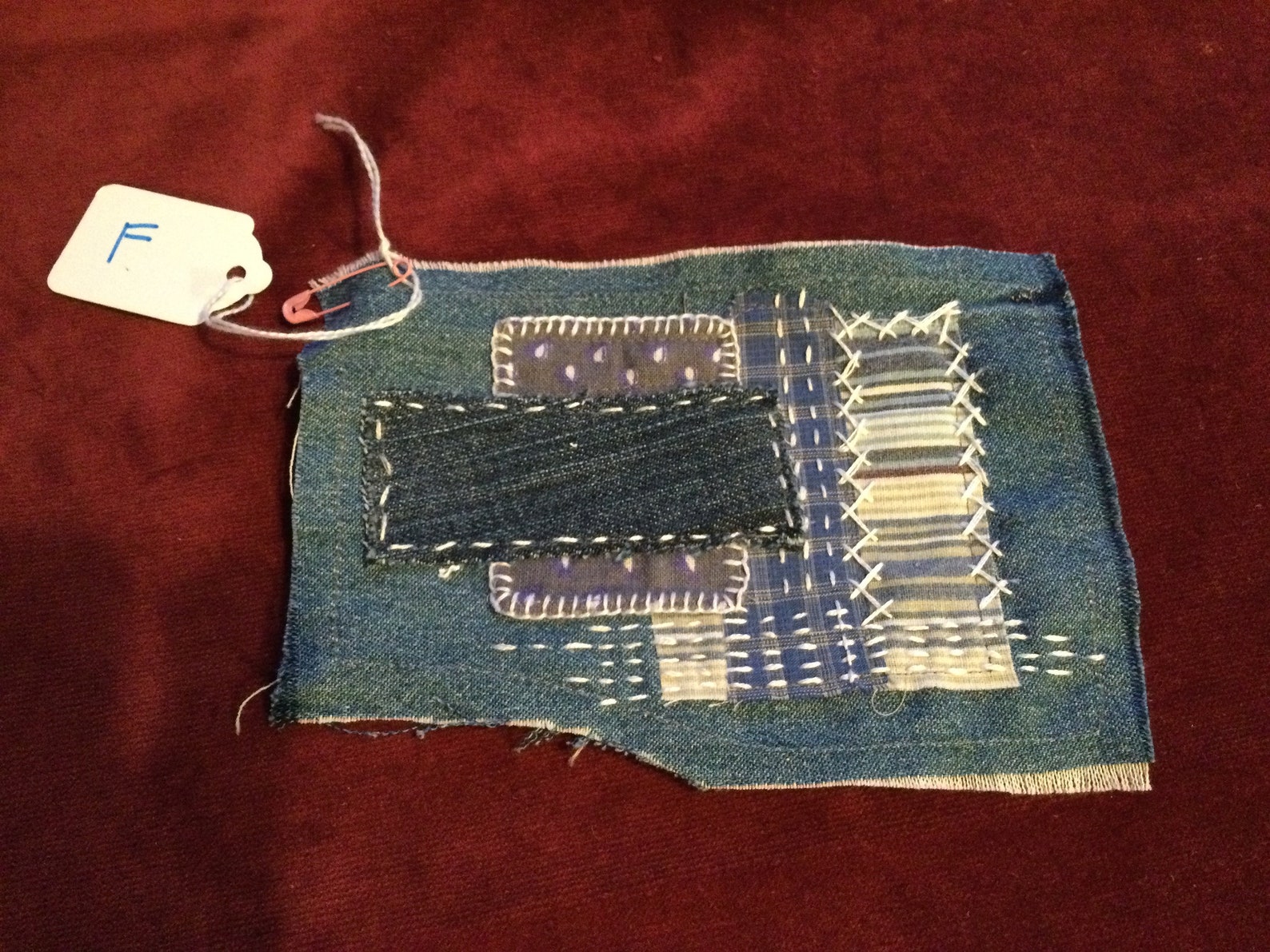 Boro Denim Hand Stitched Patches/ Sashiko Jeans Patches - Etsy