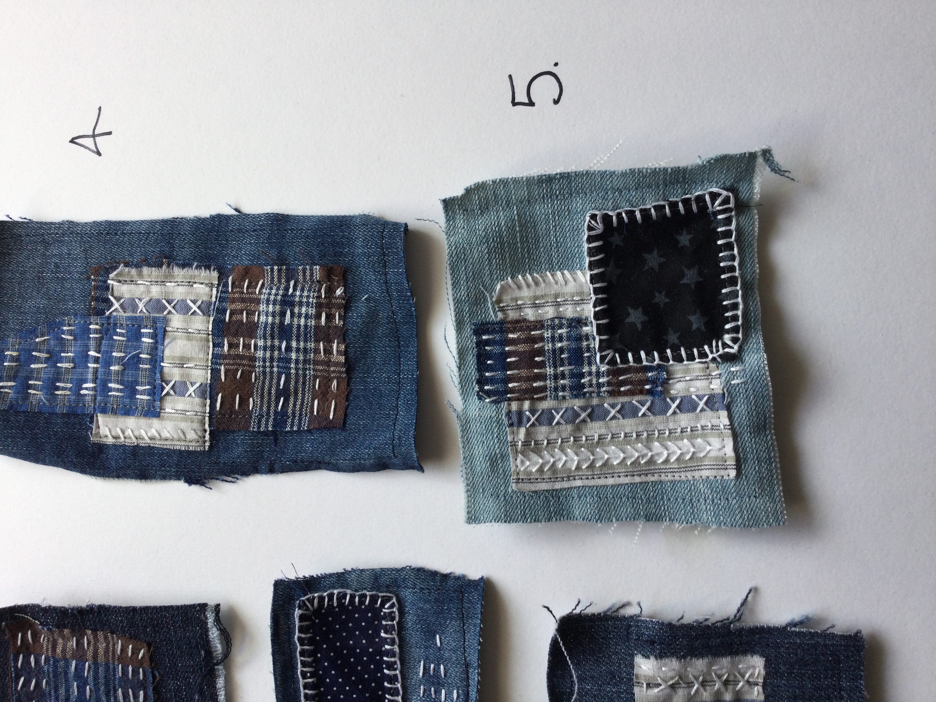 Boro Denim Patch/ Hand Stitched Decorative Denim Patches/sashimi ...