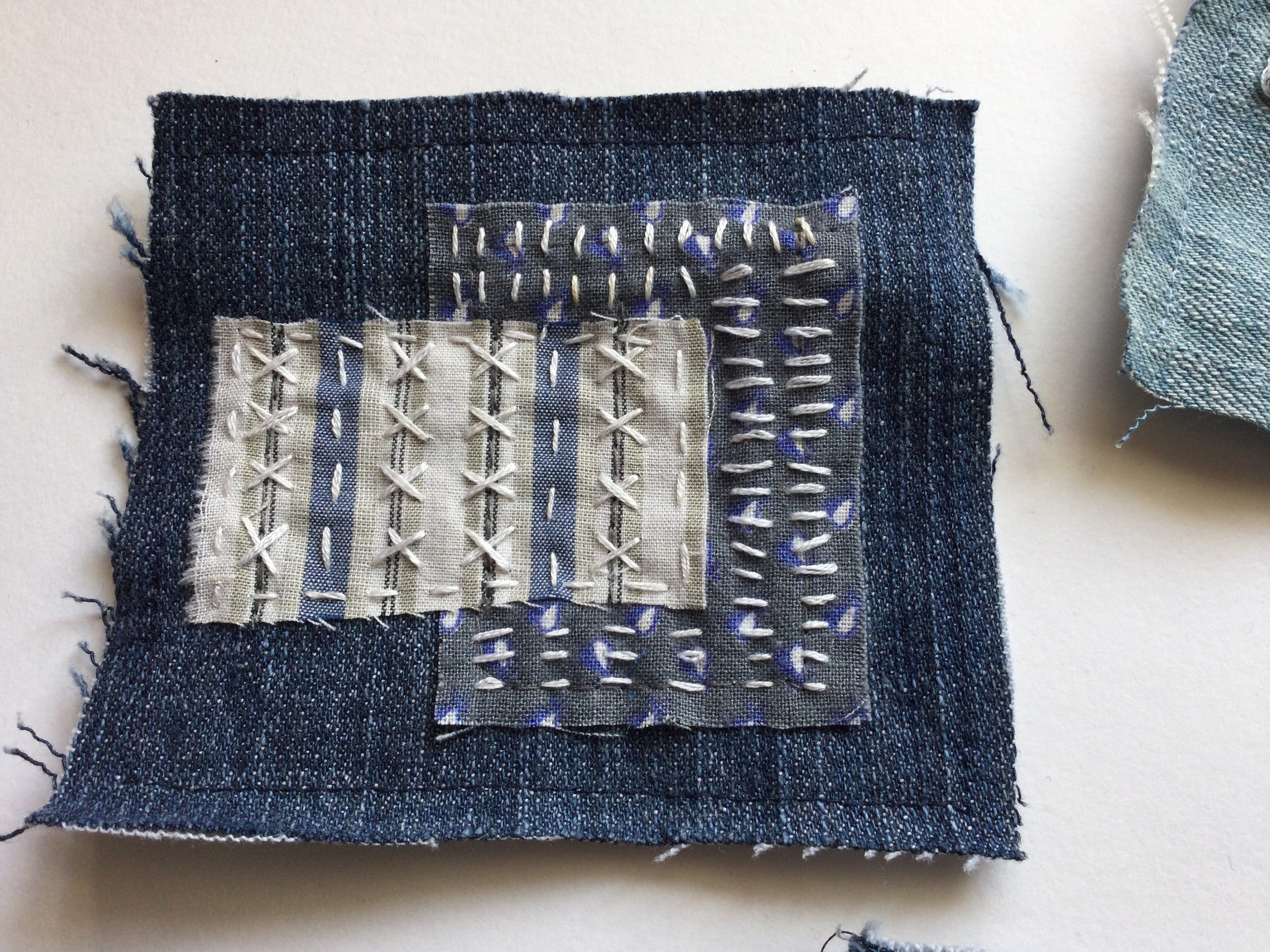 Boro Denim Patch/ Hand Stitched Decorative Denim Patches/sashimi ...