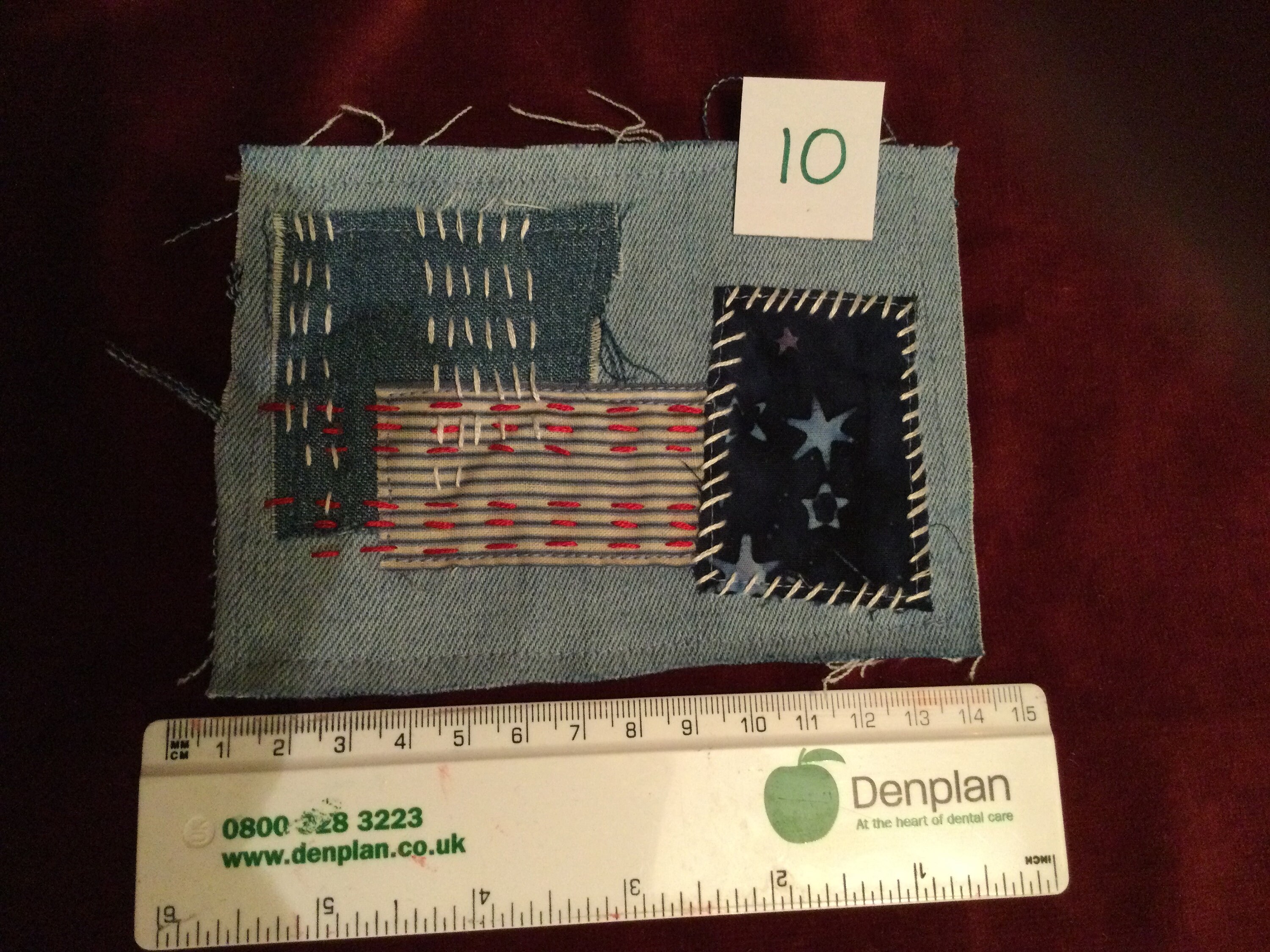 Boro Hand Stitched Patch/sashiko Denim Patch/ Visible Mending - Etsy