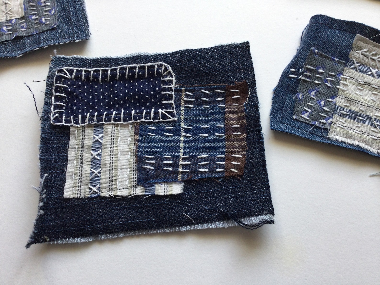 Boro Denim Patch/ Hand Stitched Decorative Denim Patches/sashimi ...