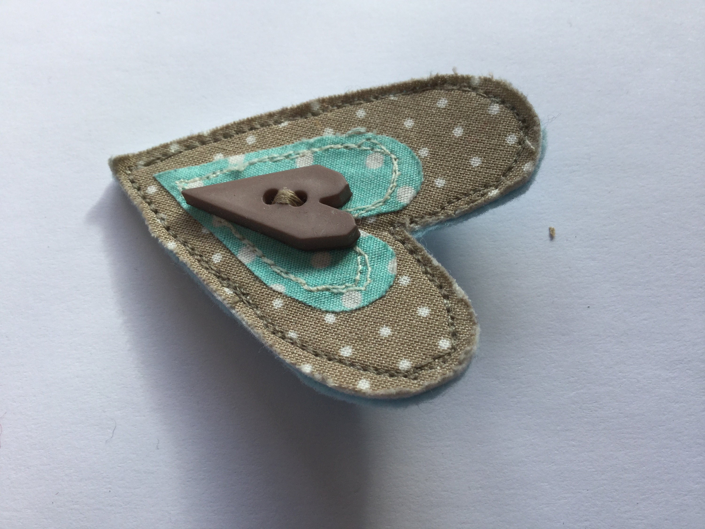 Heart Shaped Handmade Brooch/ Pin - Etsy