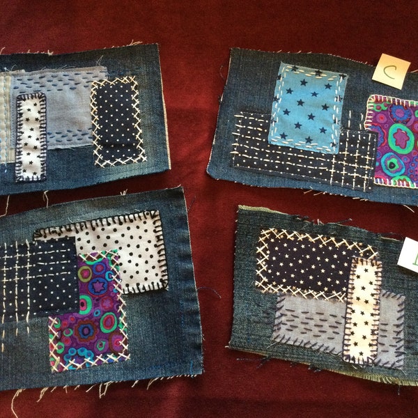 Denim Sashiko Patch - Etsy