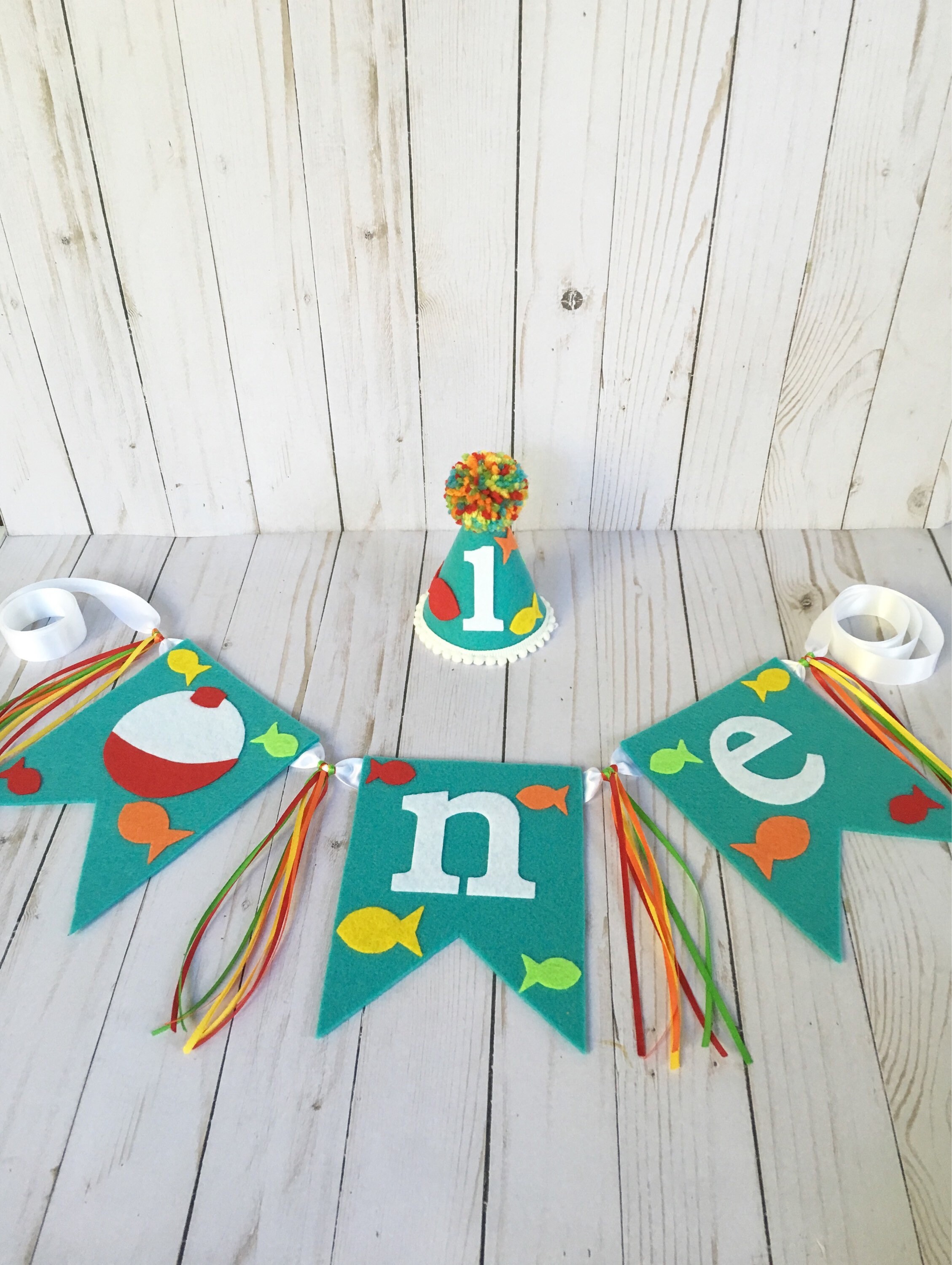 Fishing 1st Birthday Hat - First Birthday Party Hat - Ofishally One ...