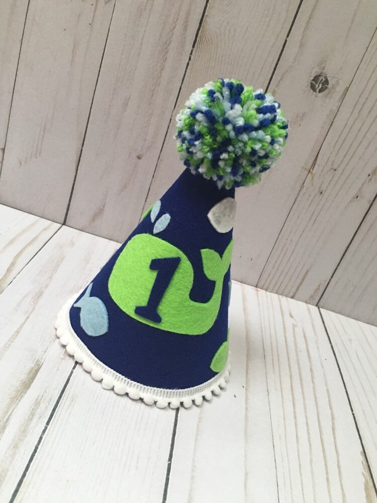 Under the sea birthday hat and banner boys first birthday | Etsy