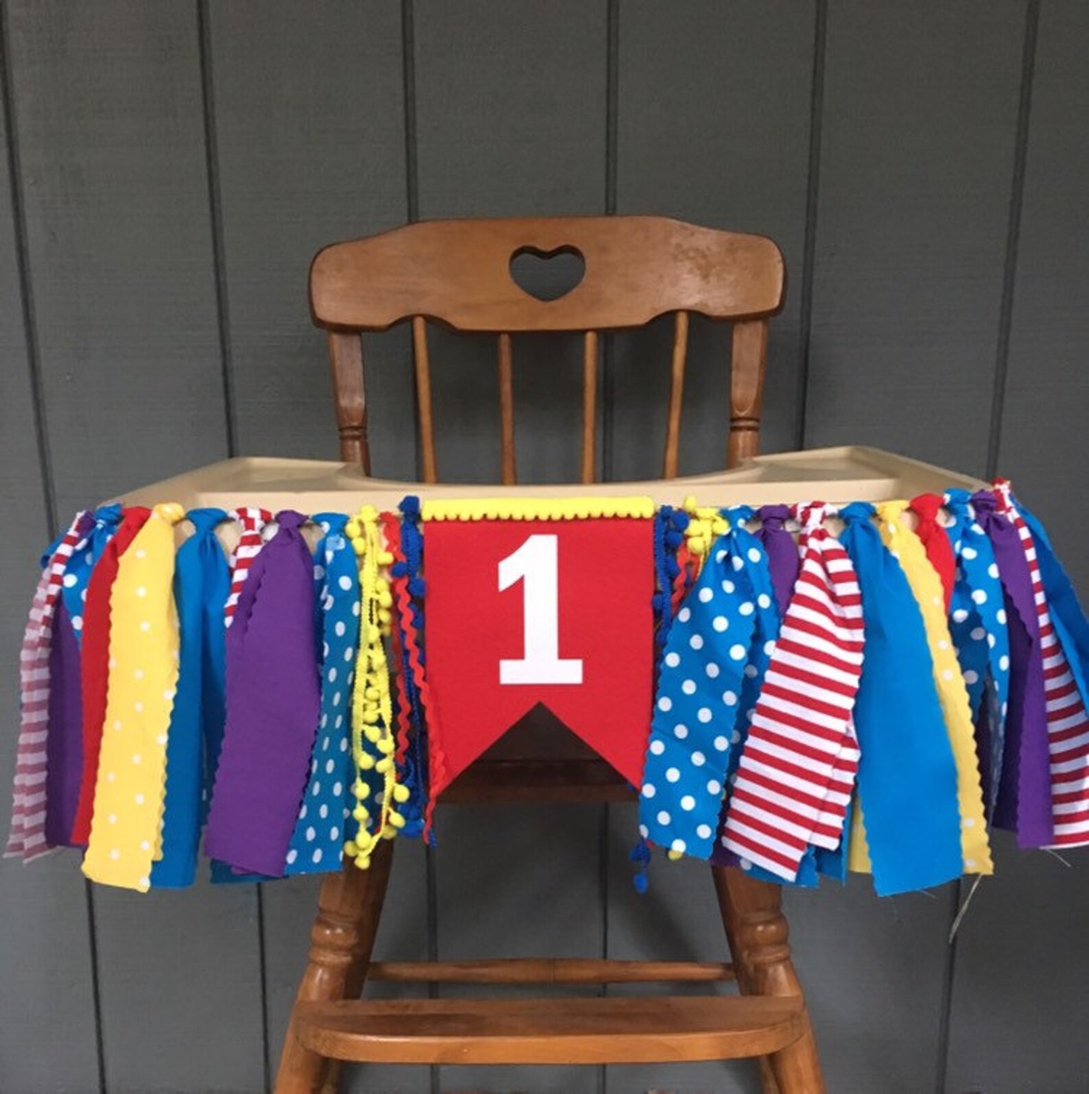 Boys High Chair Banner Bright High Chair Banner 1st - Etsy