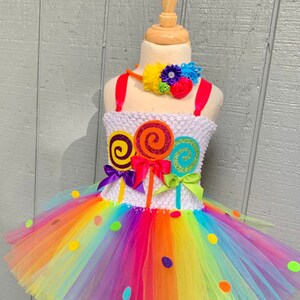 Candy Costume - Rainbow Tutu -lollipop Halloween Costume - Girls Dress ...