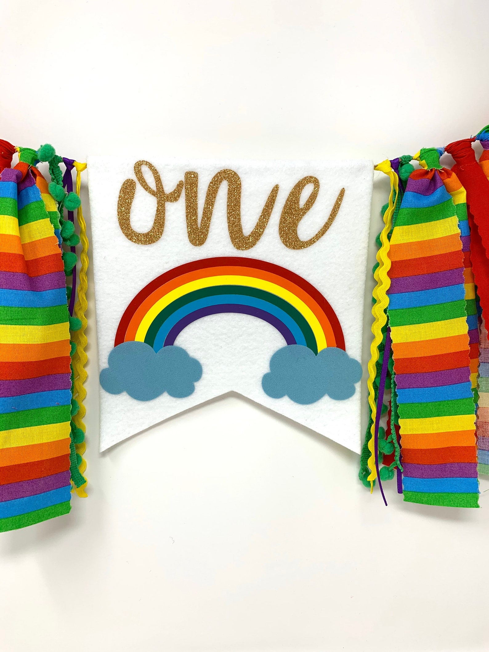 Rainbow High Chair Banner Rainbow Baby Banner 1st Birthday - Etsy