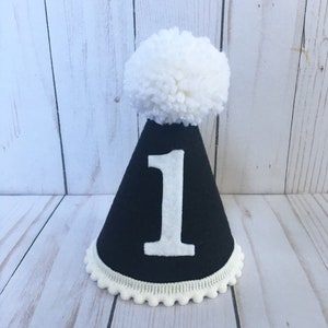 First Birthday Hat - 1st Birthday Party Hat - 1st Birthday Hat - Black ...