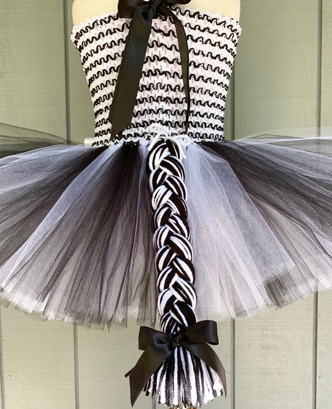 Zebra Dress Zebra Tutu Girls Halloween Costume Black and - Etsy