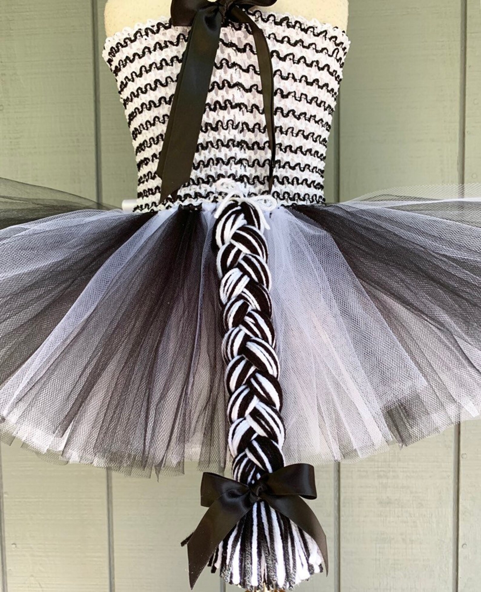 Zebra Dress Zebra Tutu Girls Halloween Costume Black and - Etsy