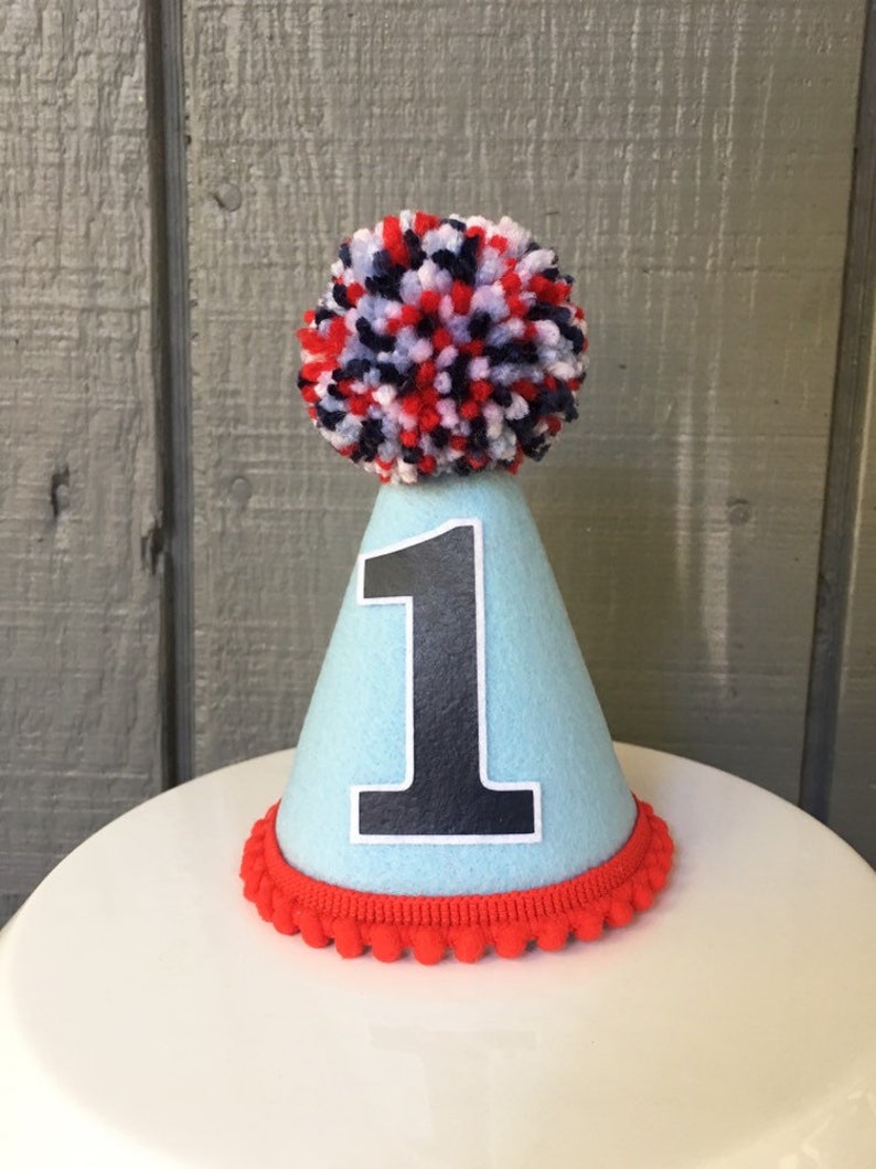High Chair Banner - Boys Blue and Red Birthday Banner - Boys 1st ...